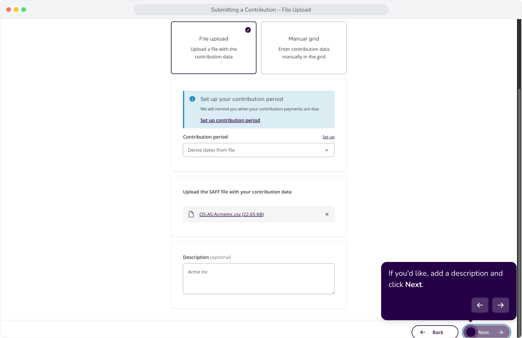 Submitting a Contribution - File Upload – AustralianSuper